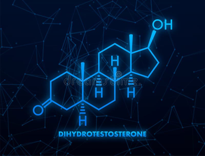 Dihydrotestosterone Icon. DHT Hormone Chemical Molecular Structure ...