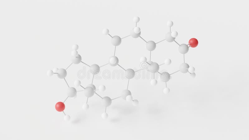 Dihydrotestosterone Molecule 3d, Molecular Structure, Ball and Stick ...