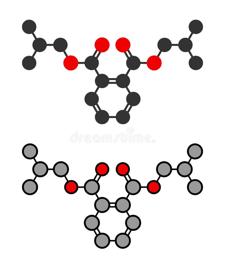 Diisobutyl Phthalate (DIBP) Plasticizer Molecule Stock Vector ...