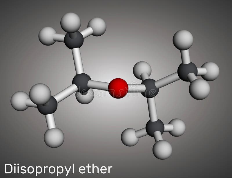 Diisopropyl Ether Molecule. Molecular Model Stock Illustration ...