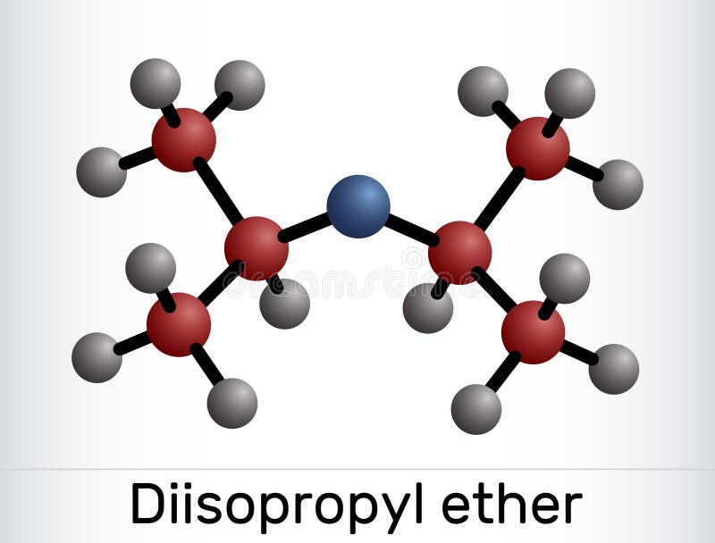 Diisopropyl Ether Molecule. Molecule Model Stock Vector - Illustration ...