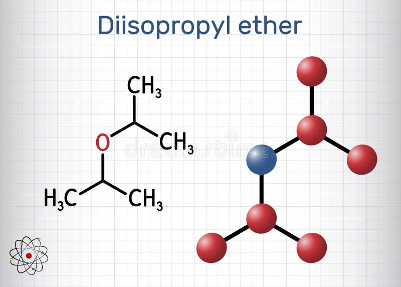 Diisopropyl Ether Molecule. Skeletal Chemical Formula Stock ...