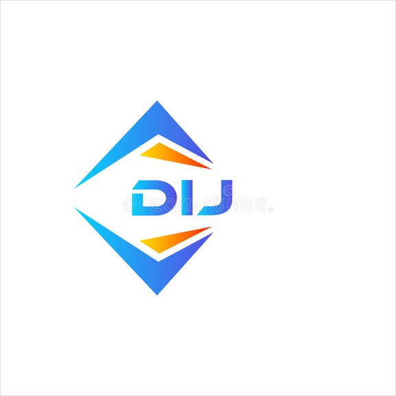 DIJ Abstract Technology Logo Design on White Background. DIJ Creative ...