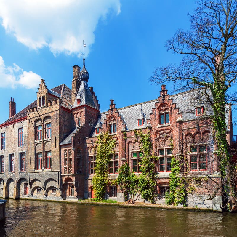 Dijver Canal, Bruges, Belgium Stock Image - Image of beautiful ...