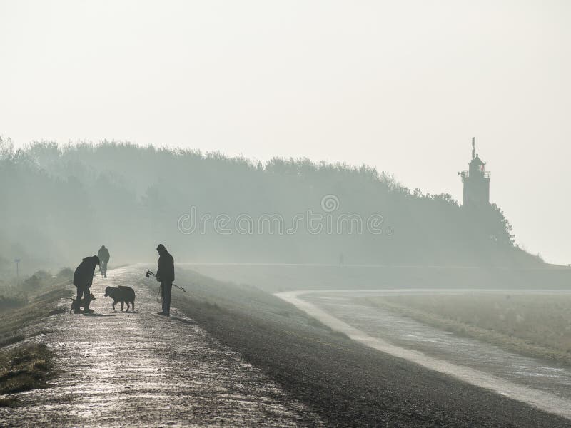 In the fog north sea stock image. Image of north, nordfriesland - 193369923