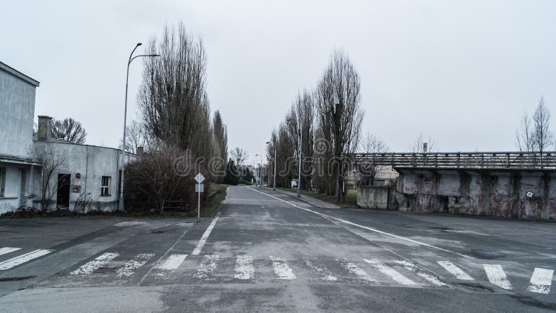 Dilapidated Area that No Longer Works in Prague Stock Photo - Image of ...