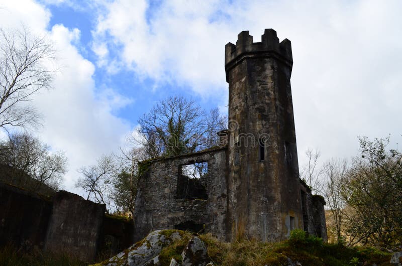 Dilapidated and Derelict Castle Ruins Abandoned Stock Image - Image of ...