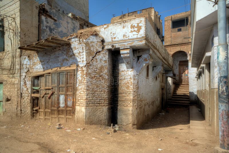 Dilapidated Houses of Egyptian Village Stock Photo - Image of ...