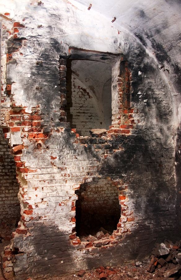 Dilapidated Interior stock photo. Image of building, white - 186810