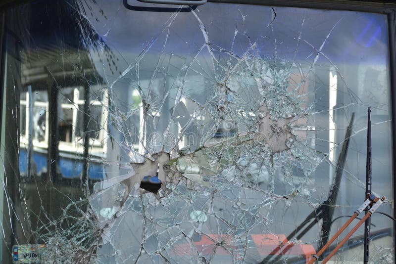 Dilapidated and Rusty Bus with Broken Windows in a Remote Area. Scrap ...