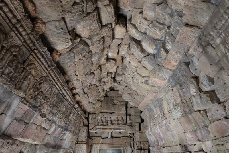 Dilapidated Stone Ceiling of a Medieval Building. Stone Ruins Stock ...