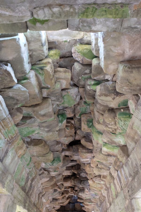 Dilapidated Stone Ceiling of a Medieval Building. Stone Ruins Stock ...