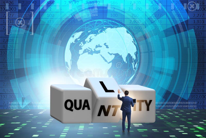 Dilemma of Quantity Versus Quality Stock Illustration - Illustration of ...