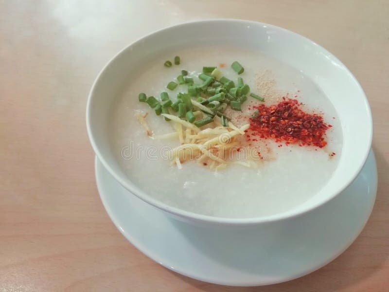 Dilicious Thai Congee for Breaskfast. Stock Photo - Image of gruel ...