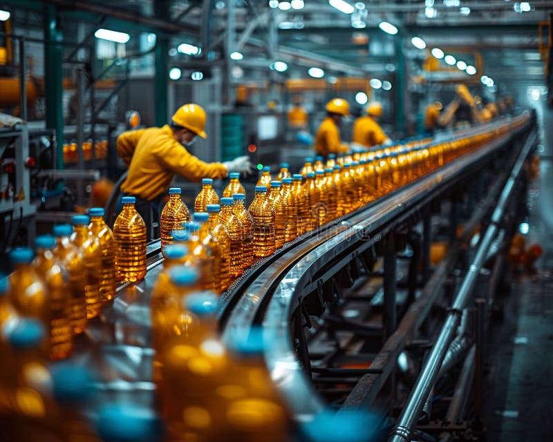 Diligent Factory Workers Operating Machinery in an Industrial Setting ...