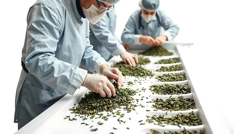 Diligent Hands Sorting Green Tea Leaves: a Clean, Precise Process Stock ... Diligent Hands Sorting Green Tea Leaves: a Clean, Precise Process Stock ...