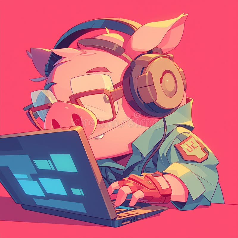 Diligent Pig Software Engineer Stock Illustrations – 20 Diligent Pig ...