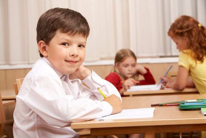 Diligent pupil stock photo. Image of inside, people, education - 15220566