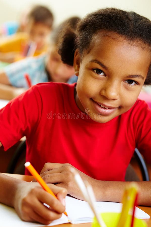 Diligent pupil stock image. Image of learn, happy, face - 23637987