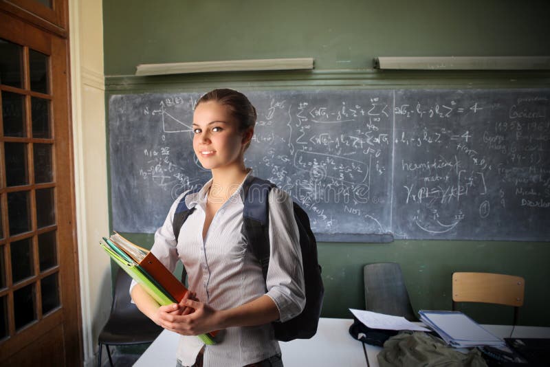 Diligent student stock image. Image of notebook, backpack - 12742639