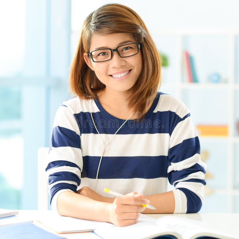 Diligent student stock photo. Image of ballpoint, college - 34646842
