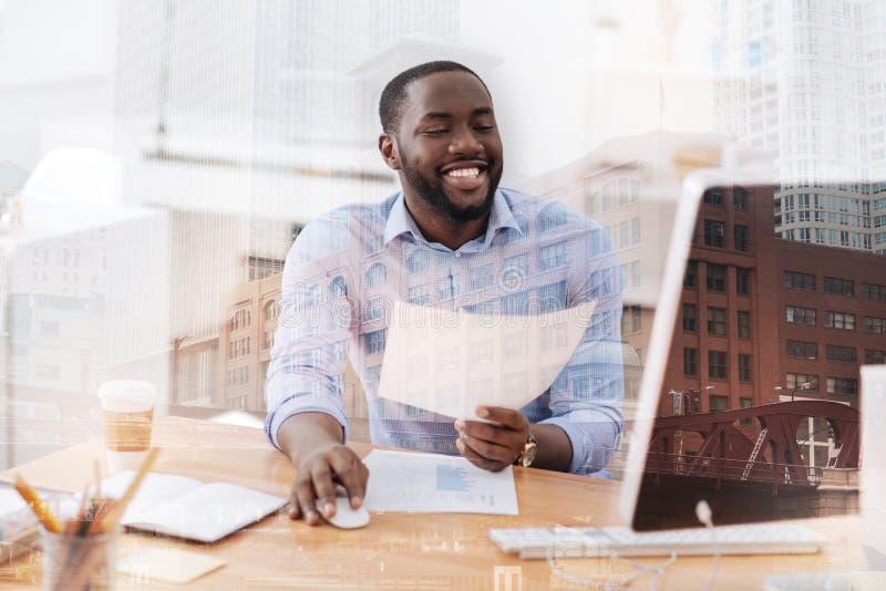 Diligent Student Working Preparing for the Seminar Stock Photo - Image ...