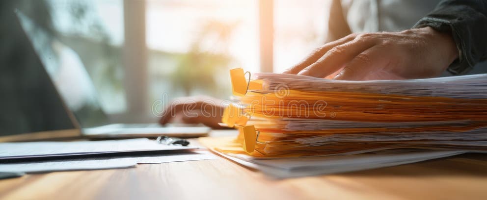 The Diligent Worker Managing Files and Documents in a Modern Office ...