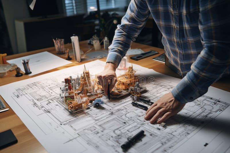 Diligently Working on Blueprint, Converting Creative Ideas into ...