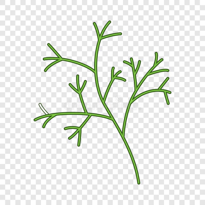 Dill icon, cartoon style stock vector. Illustration of flavoring - 97356873