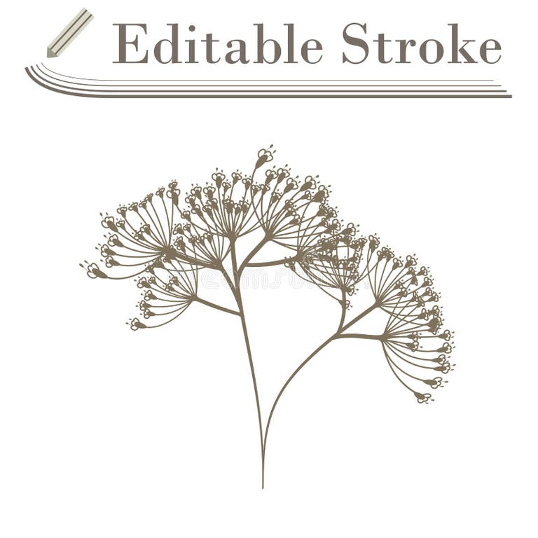 Dill Icon stock vector. Illustration of flavor, health - 201810117