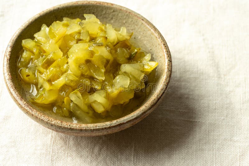 Dill Pickle Relish in a Bowl Stock Photo - Image of close, dill: 282996508