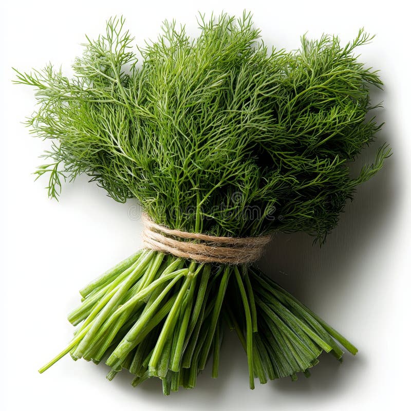 Dill Sprigs are Bundled Tightly, with Verdant Greenery Bound by Rustic ...