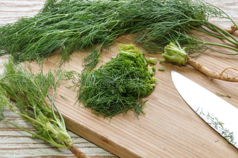 Dill Vegetable Ingredient Nature Organic Green Chopped Stock Image ...