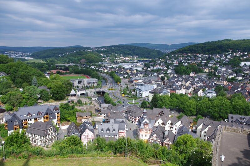 Dillenburg City stock photo. Image of blue, oranien, traffic - 15398232