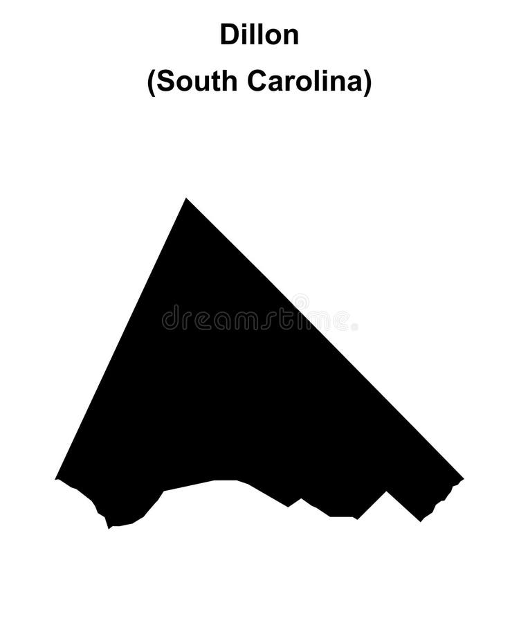 Dillon outline map stock vector. Illustration of boundary - 361756987
