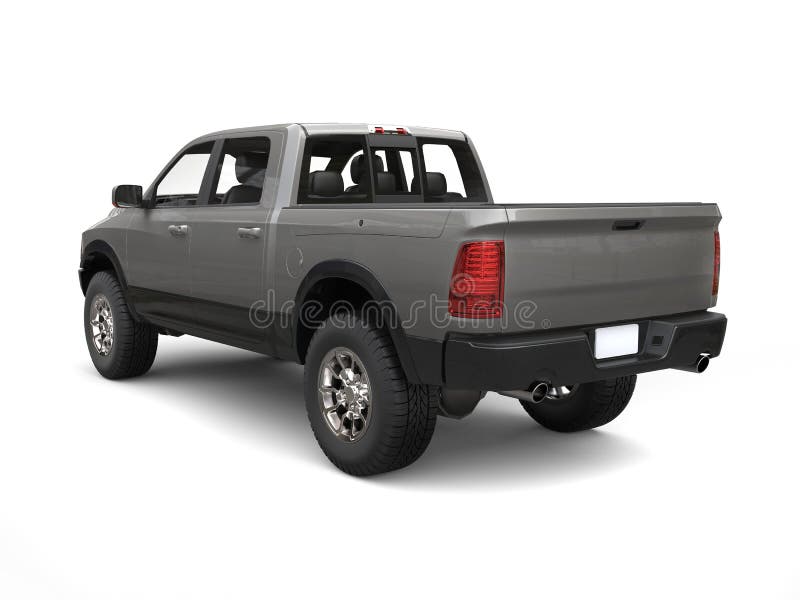 Dim Gray Modern Pick-up Truck Stock Illustration - Illustration of ...