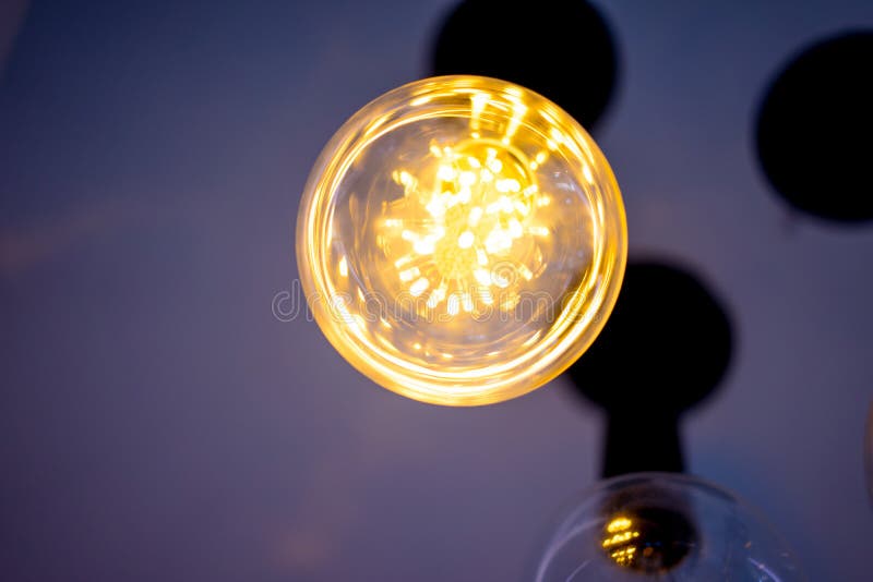 A Dim Lamp in a Dark Room in a Lonely Night Stock Photo - Image of ...