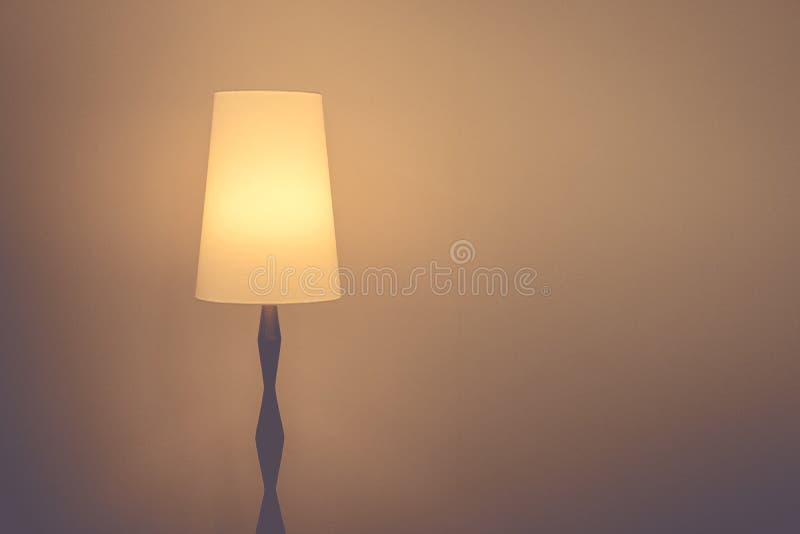 A Dim Lamp in a Dark Room in a Lonely Night Stock Photo - Image of ...