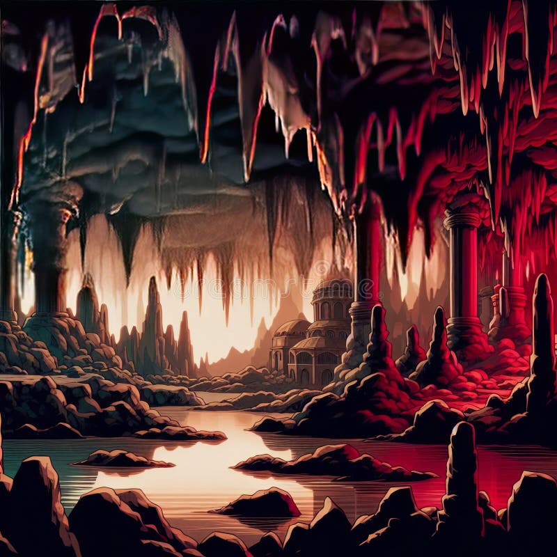 Whispering Shadows of the Deep Stock Illustration - Illustration of ...