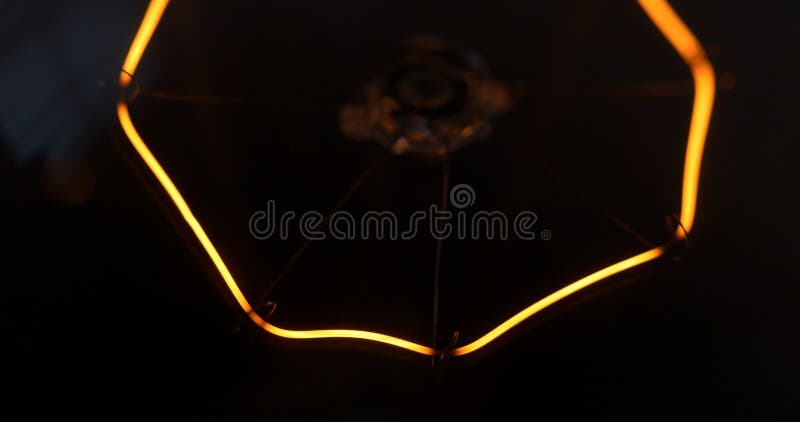 Dim Light Bulb Isolated Filament Glow Slow Flashing Stock Footage ...
