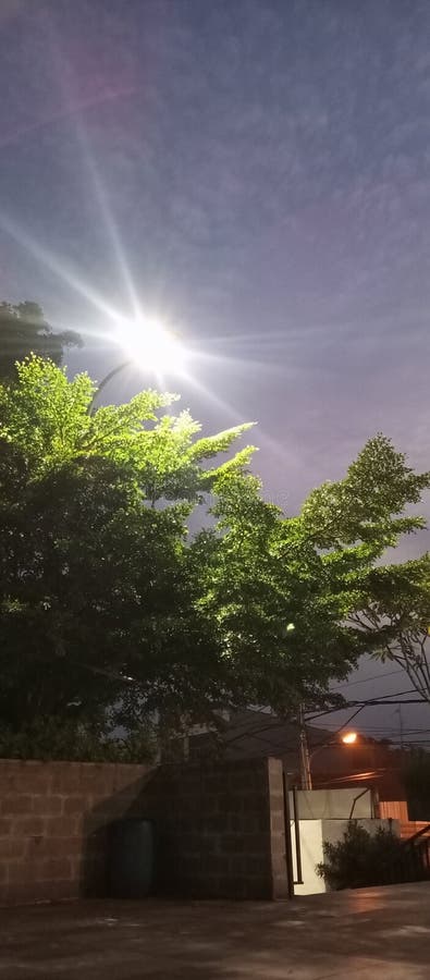 The Dim Light, Remained in the Shadows of the Night Stock Image - Image ...