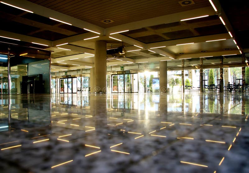 Dim open area in airport stock image. Image of open, building - 5750529