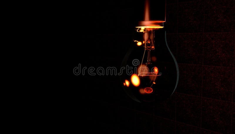 Dim red light bulb stock illustration. Illustration of secrets - 144992901