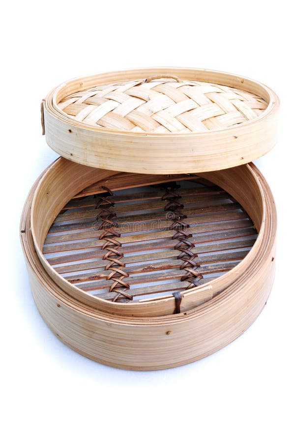 Dim Sum Bamboo Steamer Basket Stock Image - Image of dimsum, steamer ...