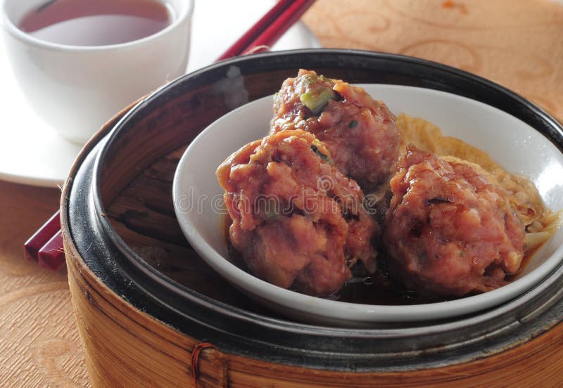 Dim sum beef ball stock photo. Image of meat, china, steam - 29268074