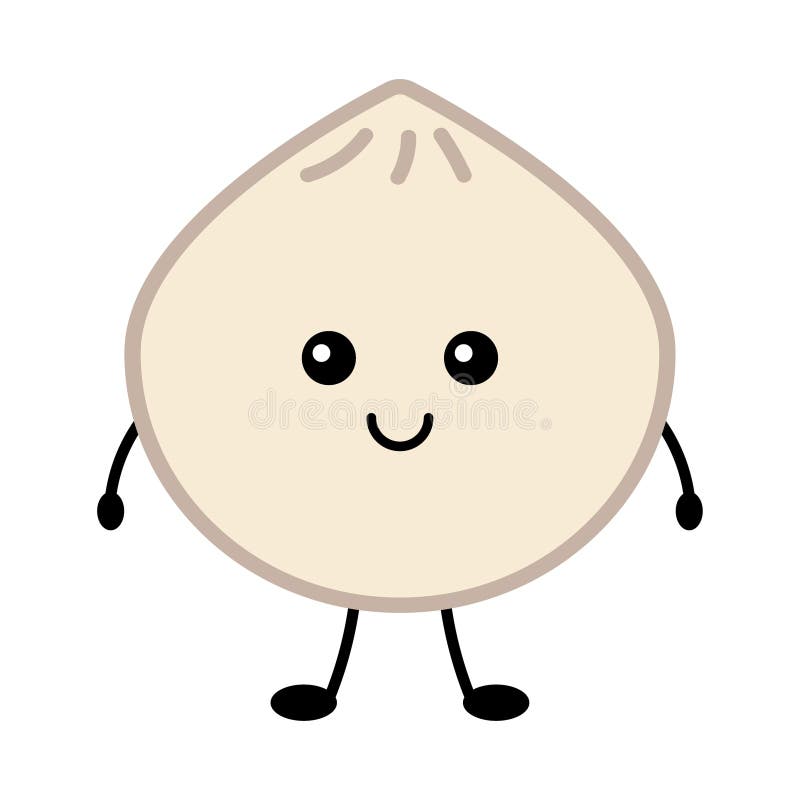 Dim Sum with a Cute Muzzle, Vector Stock Vector - Illustration of ...