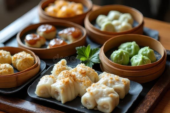 Unique Dim Sum Title stock illustration. Illustration of steamed ...