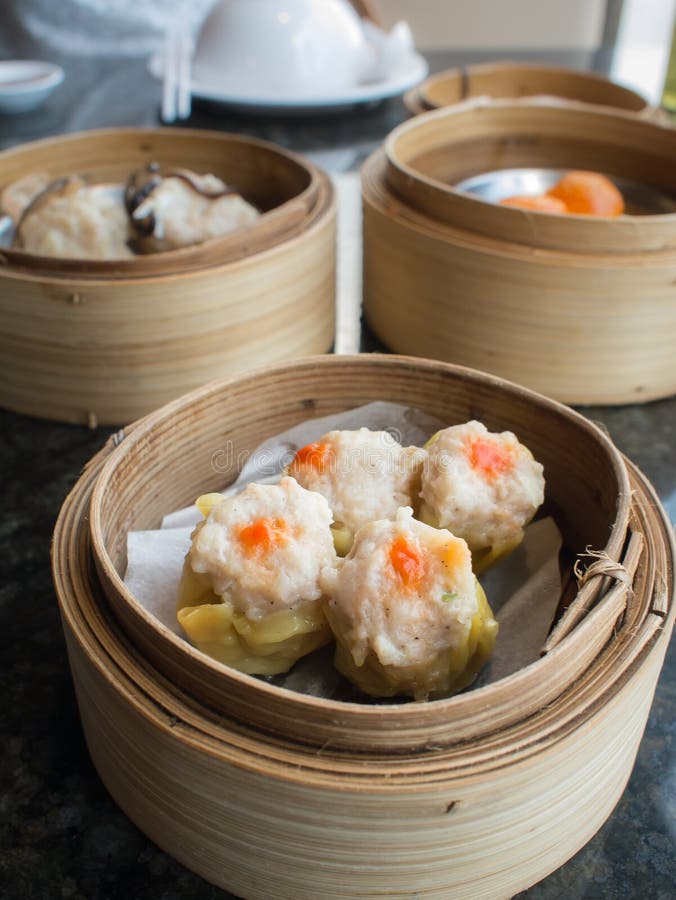 Dim Sum,Dumpling in the Basket Stock Photo - Image of restaurant, pork ...