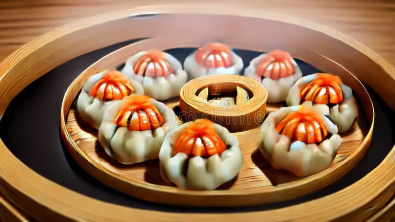 Dim Sum Food Dish Animation. Generative AI. Stock Video - Video of ...