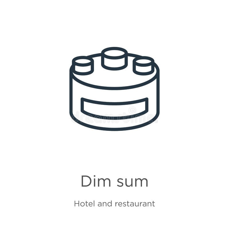 Dim Sum Icon. Thin Linear Dim Sum Outline Icon Isolated On White ...
